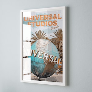 Universal Studios Orlando Retro Poster (florida Travel Art, Multiple ...