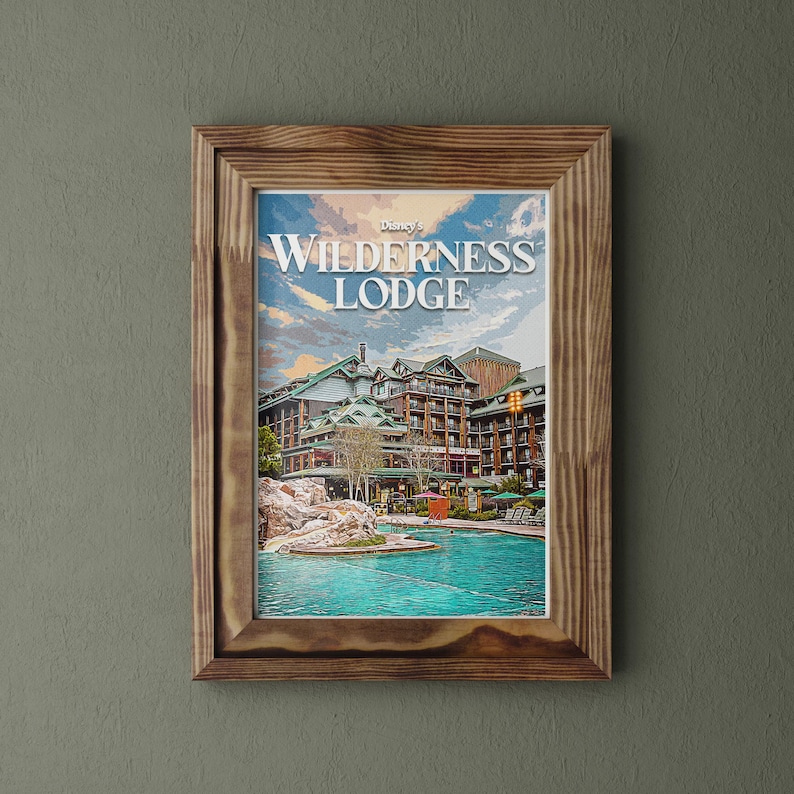 Disney Resort Poster: Wilderness Lodge Retro Style - Wall Art Print - Etsy