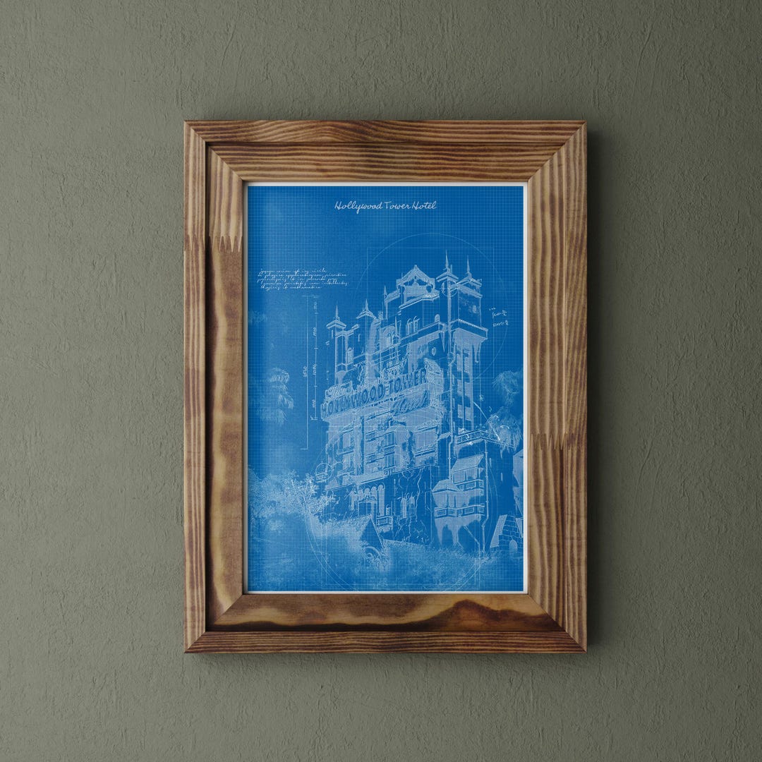 Disneys Hollywood Studios Blueprint Poster, Disney Print, Walt Disney ...