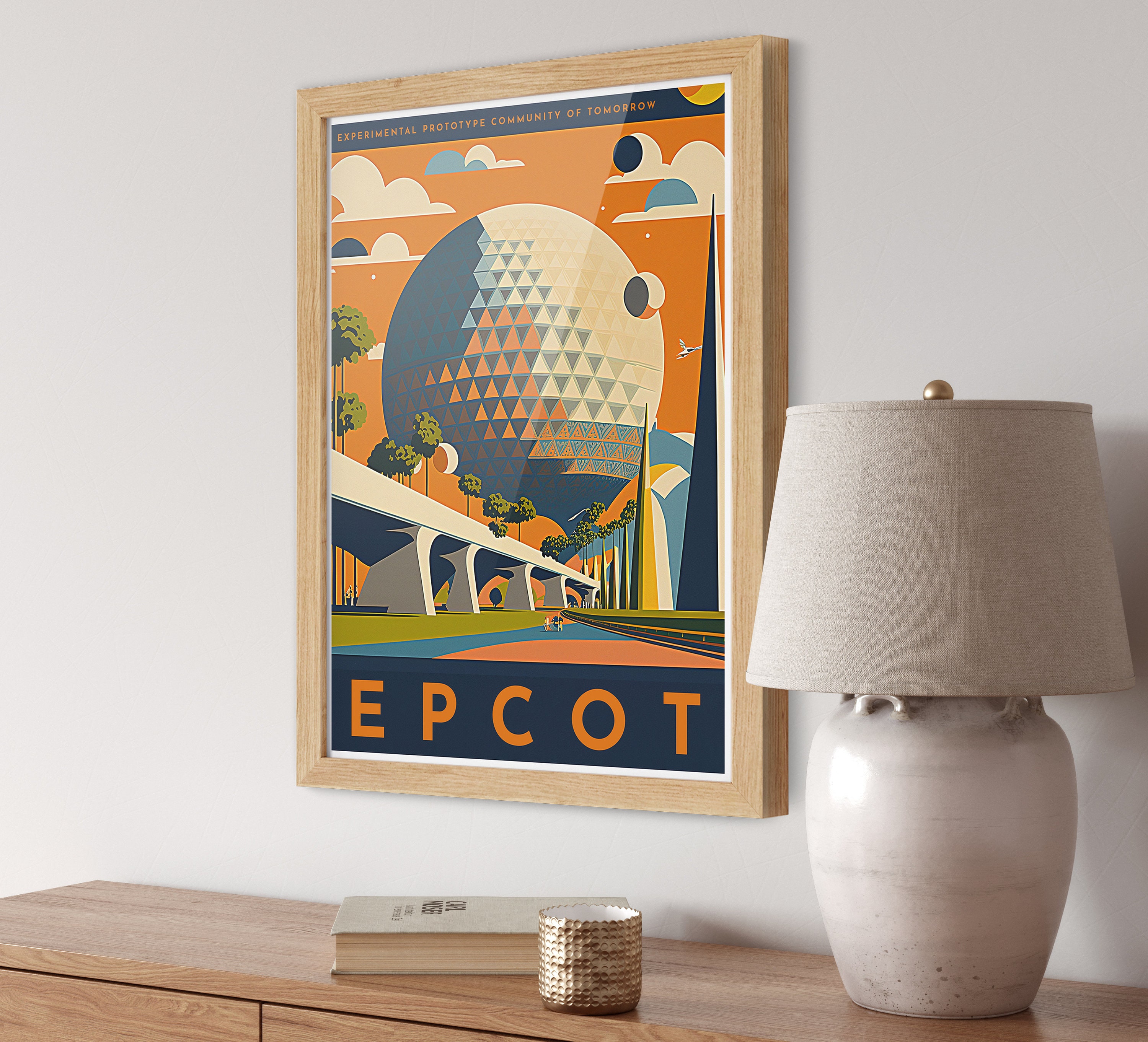 Epcot Vintage Poster Disney Print Walt Disney World - Etsy UK