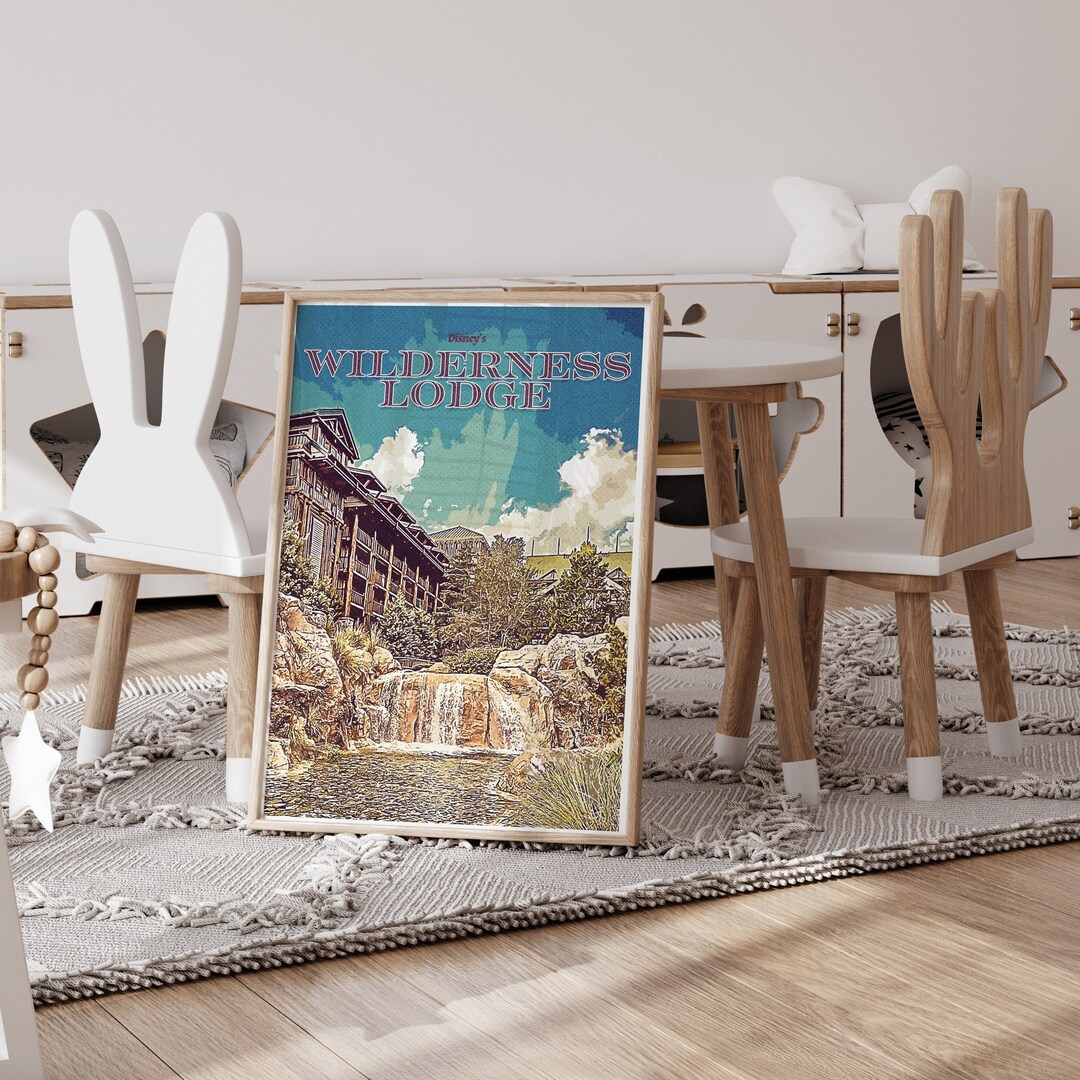 Disney's Wilderness Lodge Resort Retro Poster, Disney Print, Walt ...