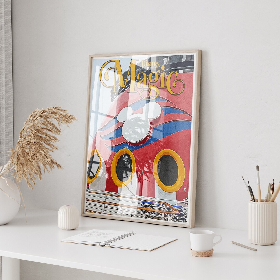 The Disney Magic Cruise Ship Retro Poster, Disney Print, Disney Cruise ...