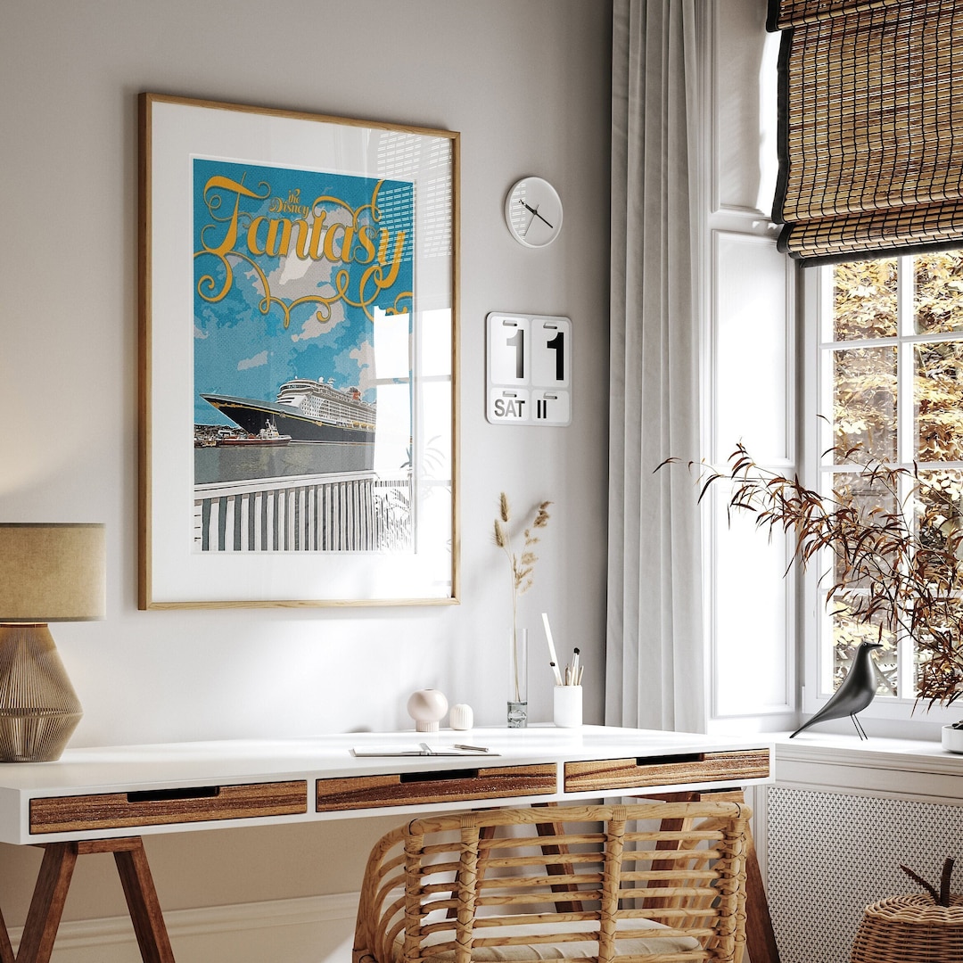 The Disney Fantasy Cruise Line Retro Poster, Disney Print, Disney ...