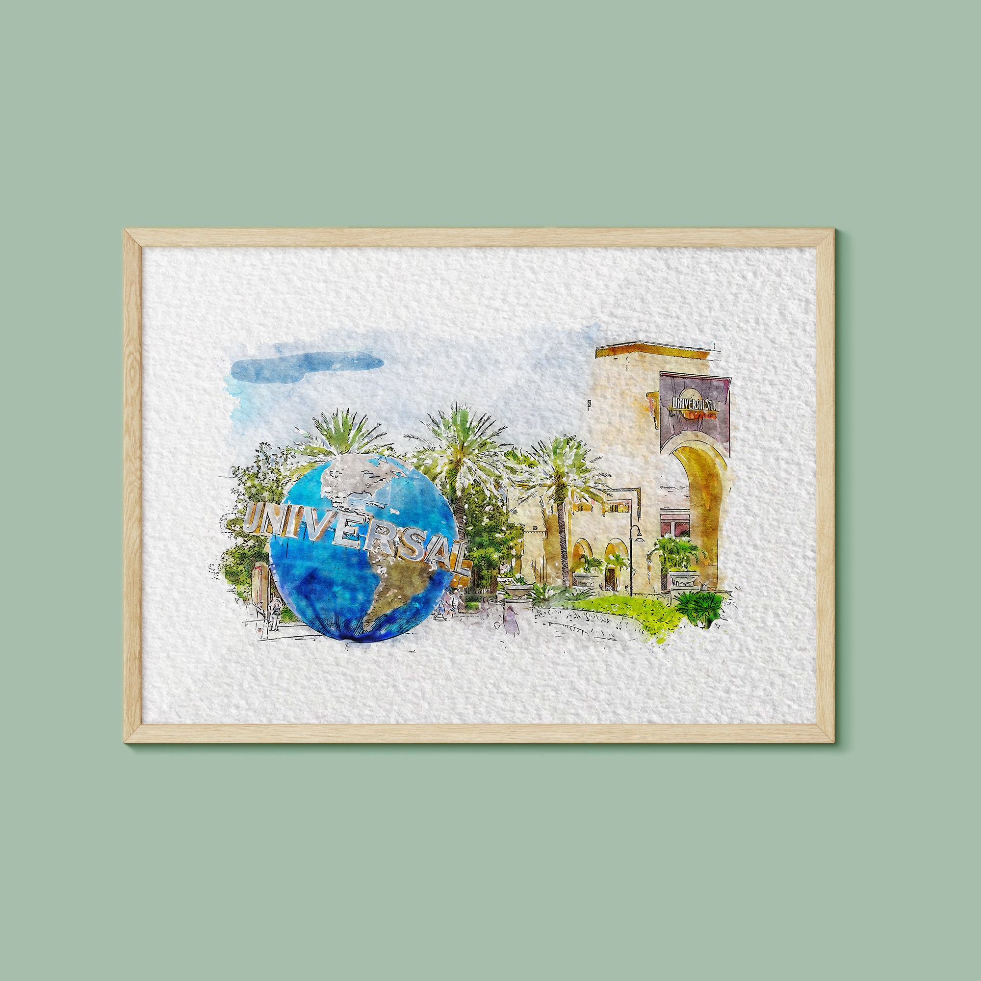 Universal Studios Orlando Print: Watercolor Wall Art (multiple Sizes ...