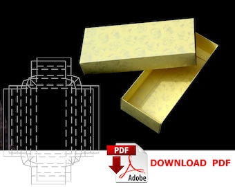 Digital Download Handmade Paper Box Template. Small Paper Easy - Etsy