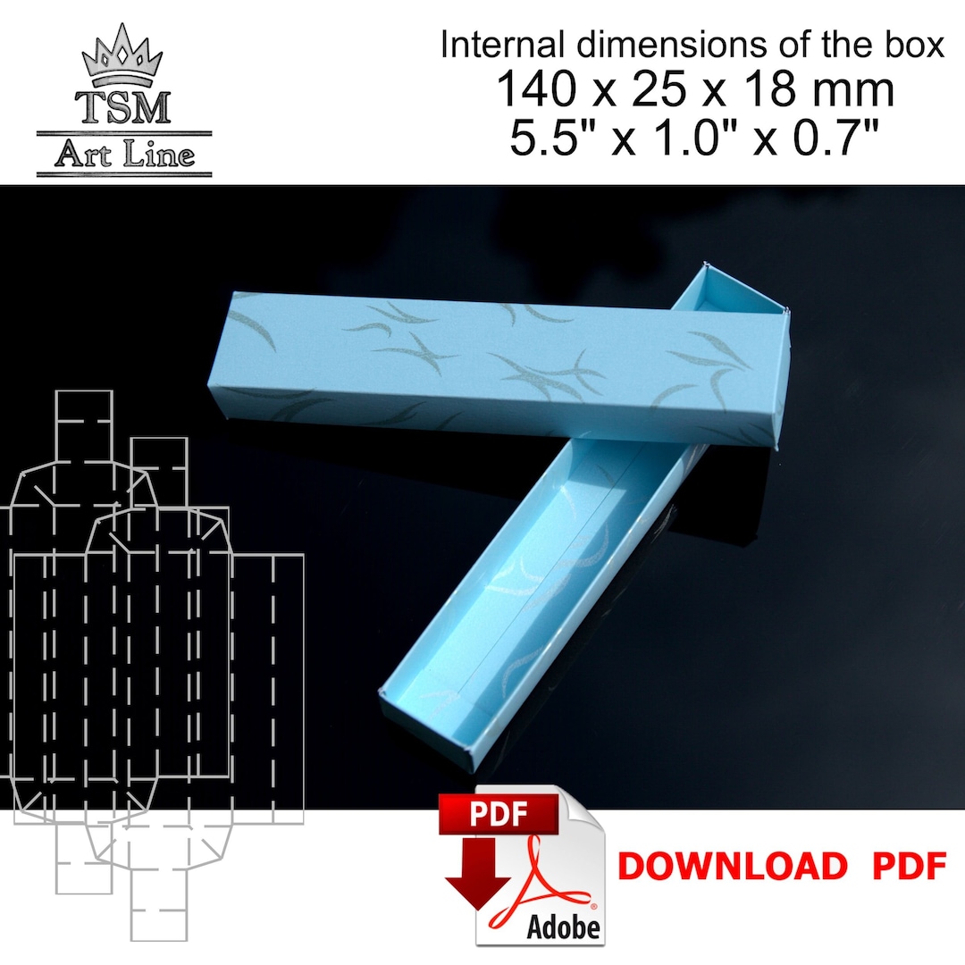 Digital Download Handmade Paper Box Template. Small Paper Easy Cut Gift ...