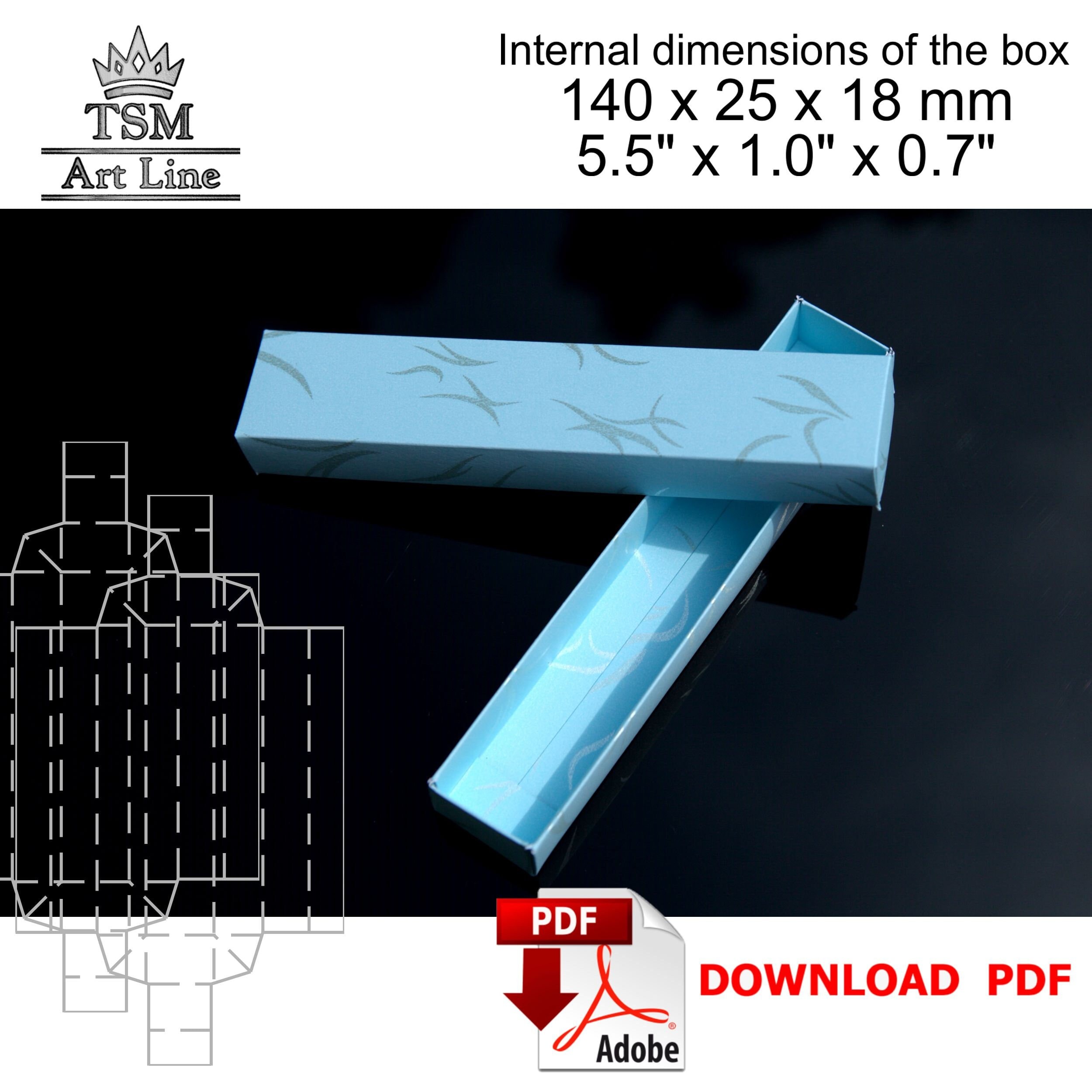 Digital Download Handmade Paper Box Template. Small Paper Easy Cut Gift ...