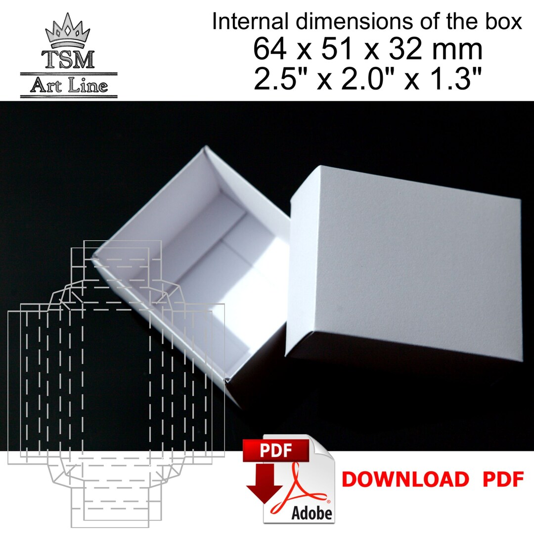 Digital Download Handmade Paper Box Template. Small Paper Easy Cut Gift ...