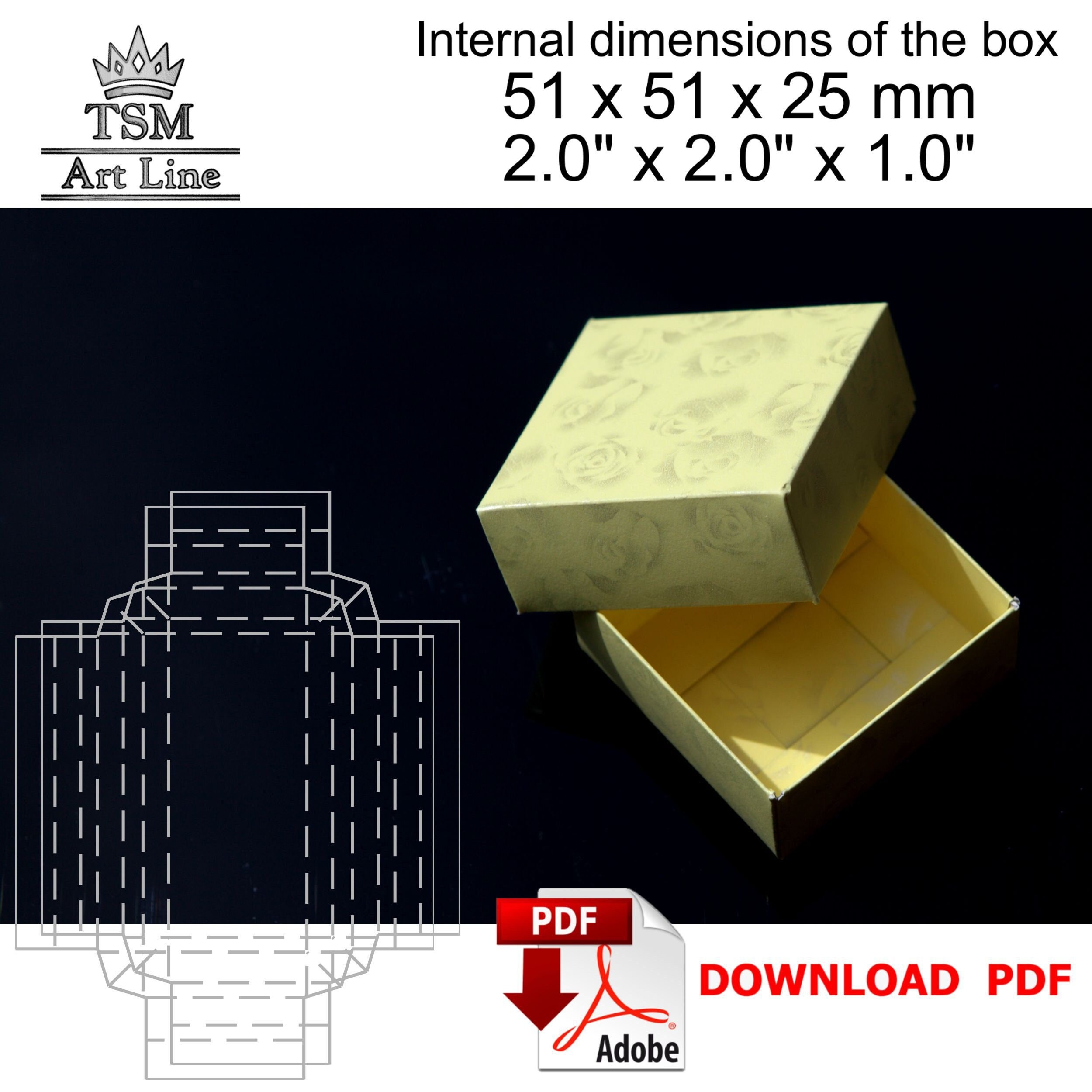 Digital Download Handmade Paper Box Template. Small Paper Easy Cut Gift ...