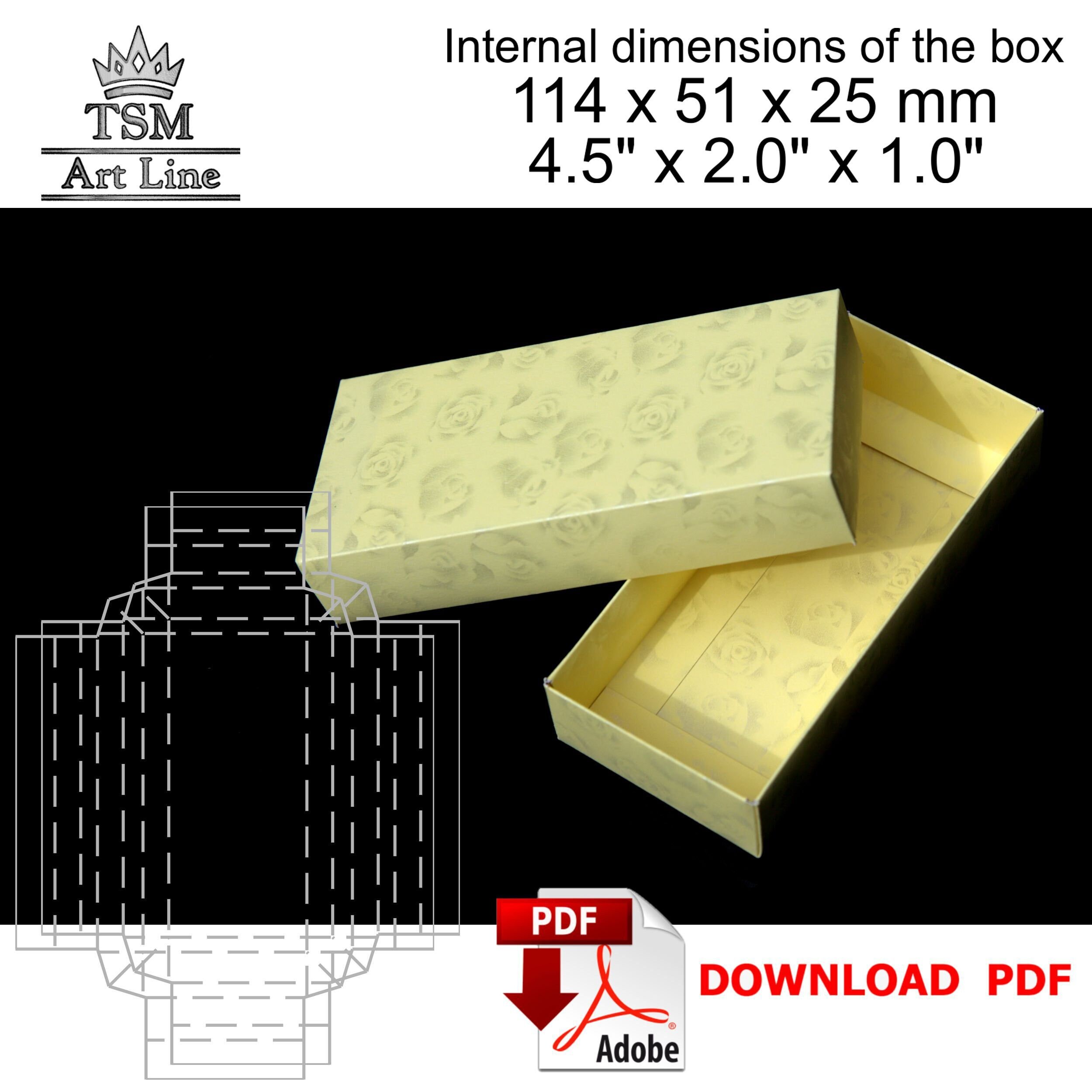 Digital Download Handmade Paper Box Template. Small Paper Easy Cut Gift ...