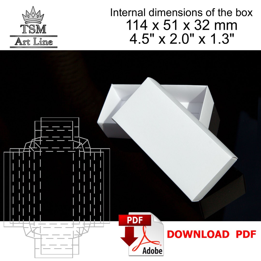 Digital Download Handmade Paper Box Template. Small Paper Easy Cut Gift ...