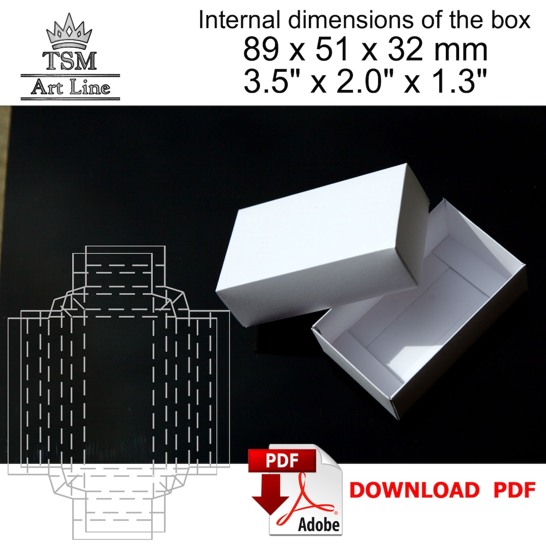 Digital Download Handmade Paper Box Template. Small Paper Easy Cut Gift ...