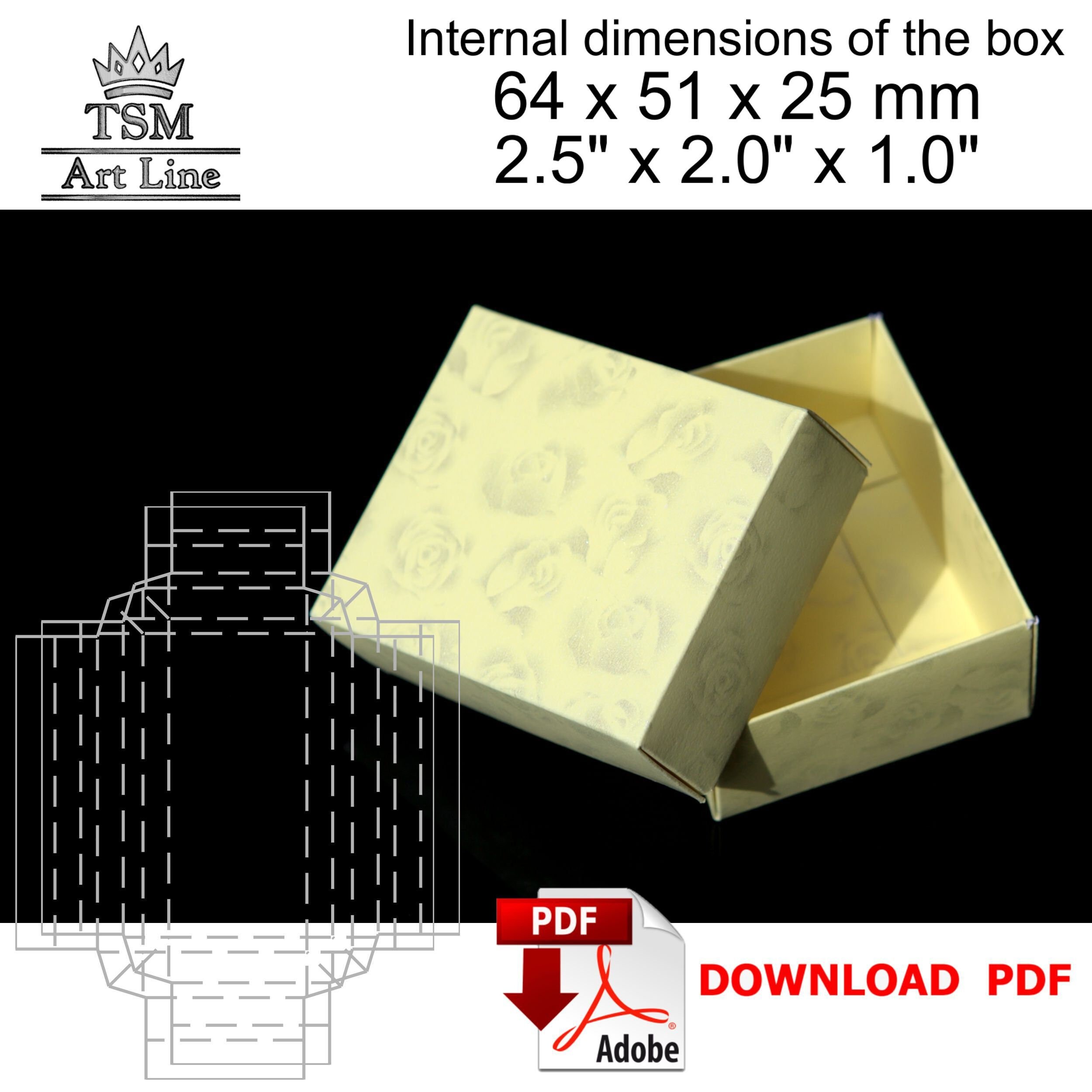 Digital Download Handmade Paper Box Template. Small Paper Easy Cut Gift ...