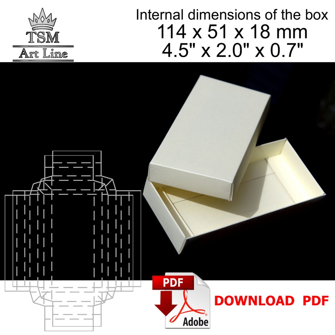 Digital Download Handmade Paper Box Template. Small Paper Easy - Etsy