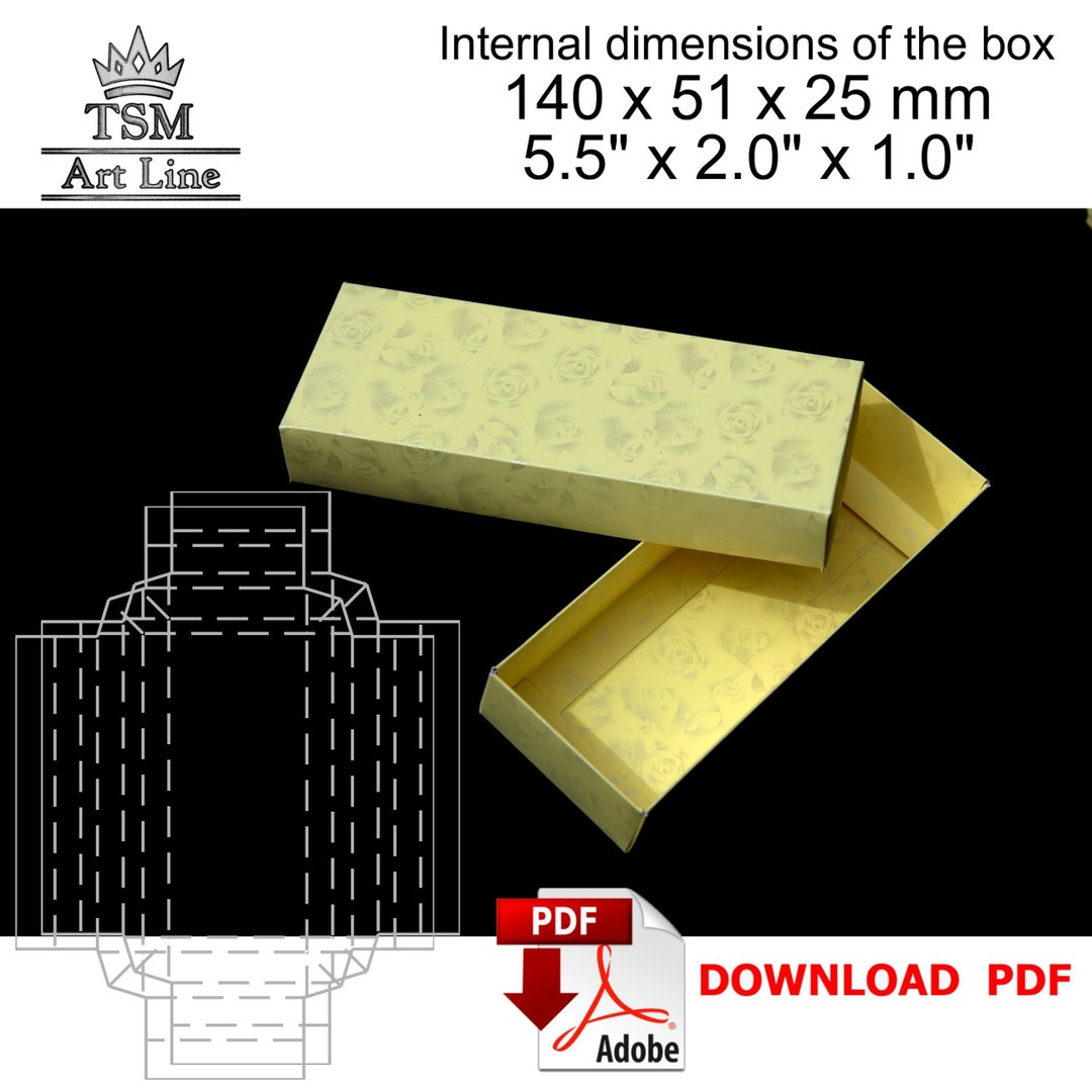 Digital Download Handmade Paper Box Template. Small Paper Easy Cut Gift ...