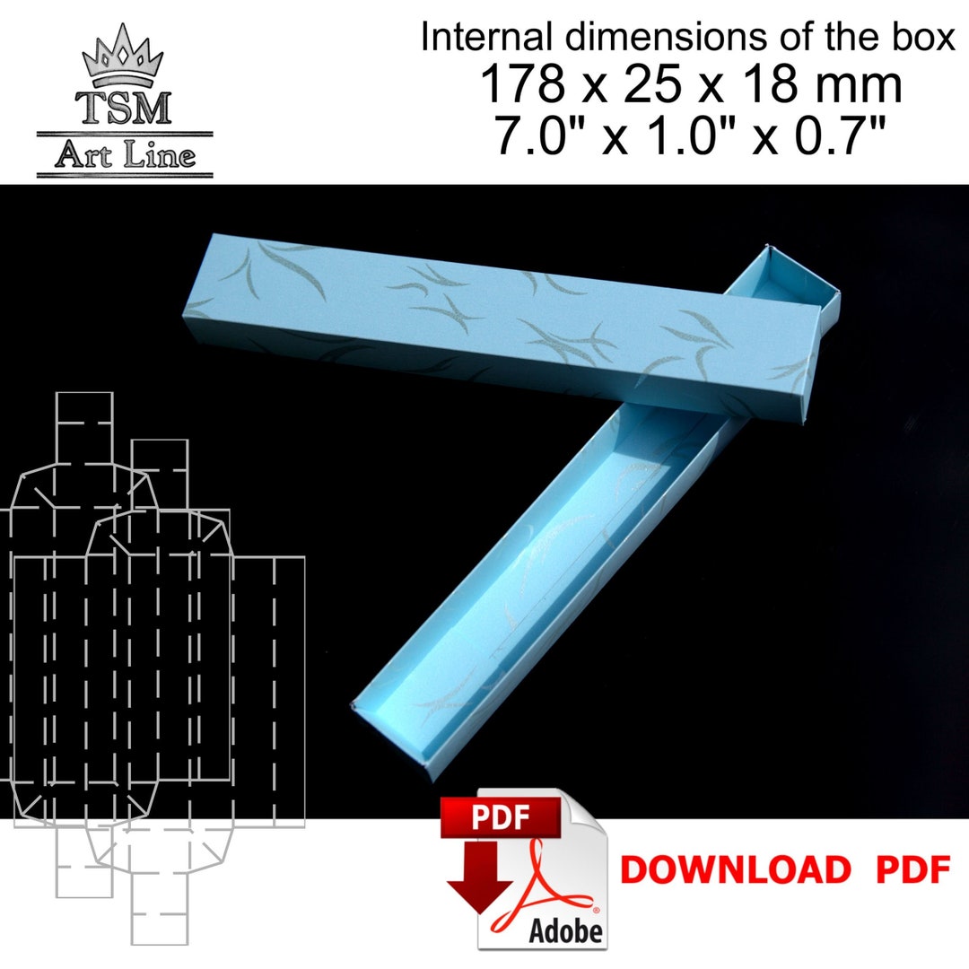 Diy Jewelry Gift Box Template Easy Cut Paper Box Pdf Pattern Etsy