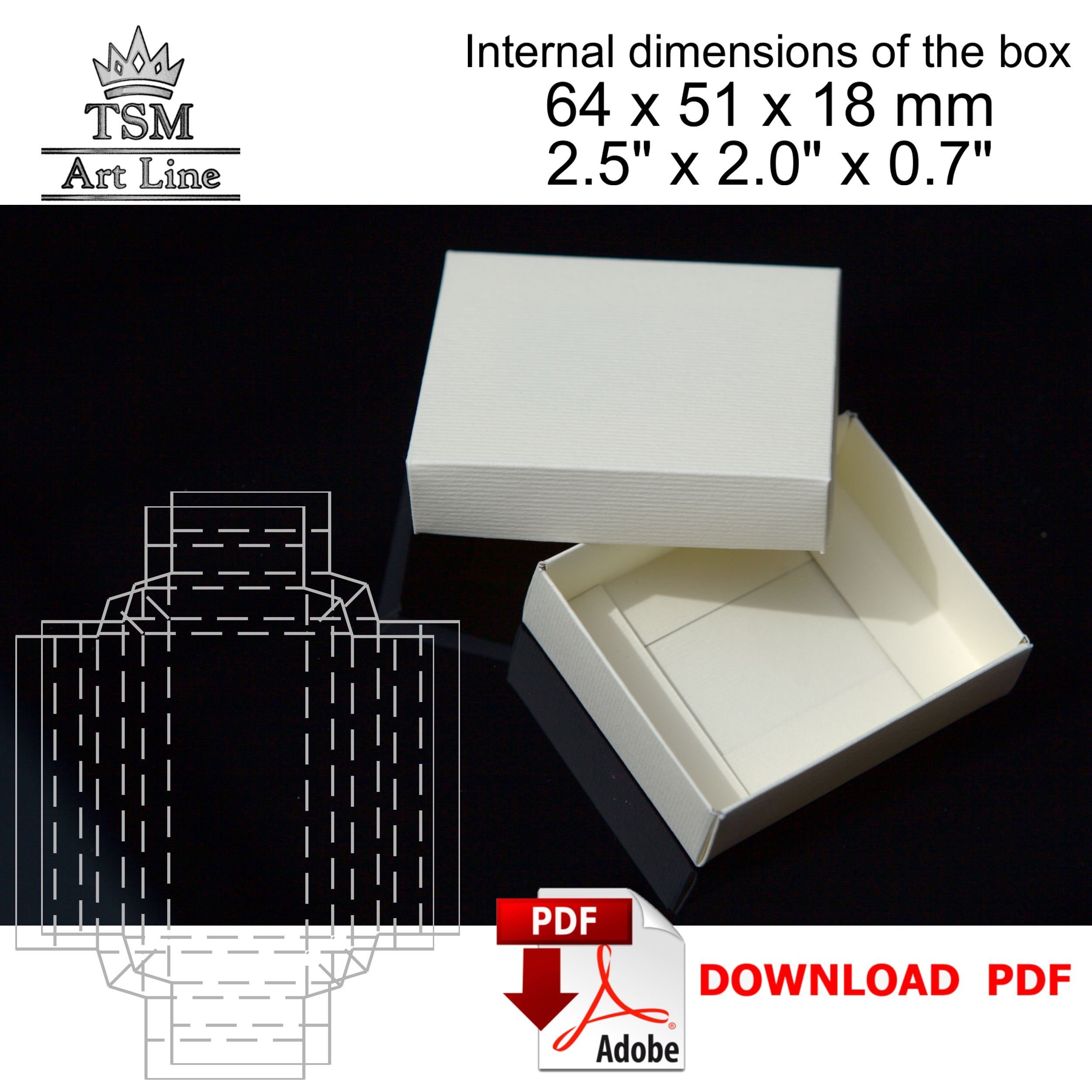 Digital Download Handmade Paper Box Template. Small Paper Easy Cut Gift ...