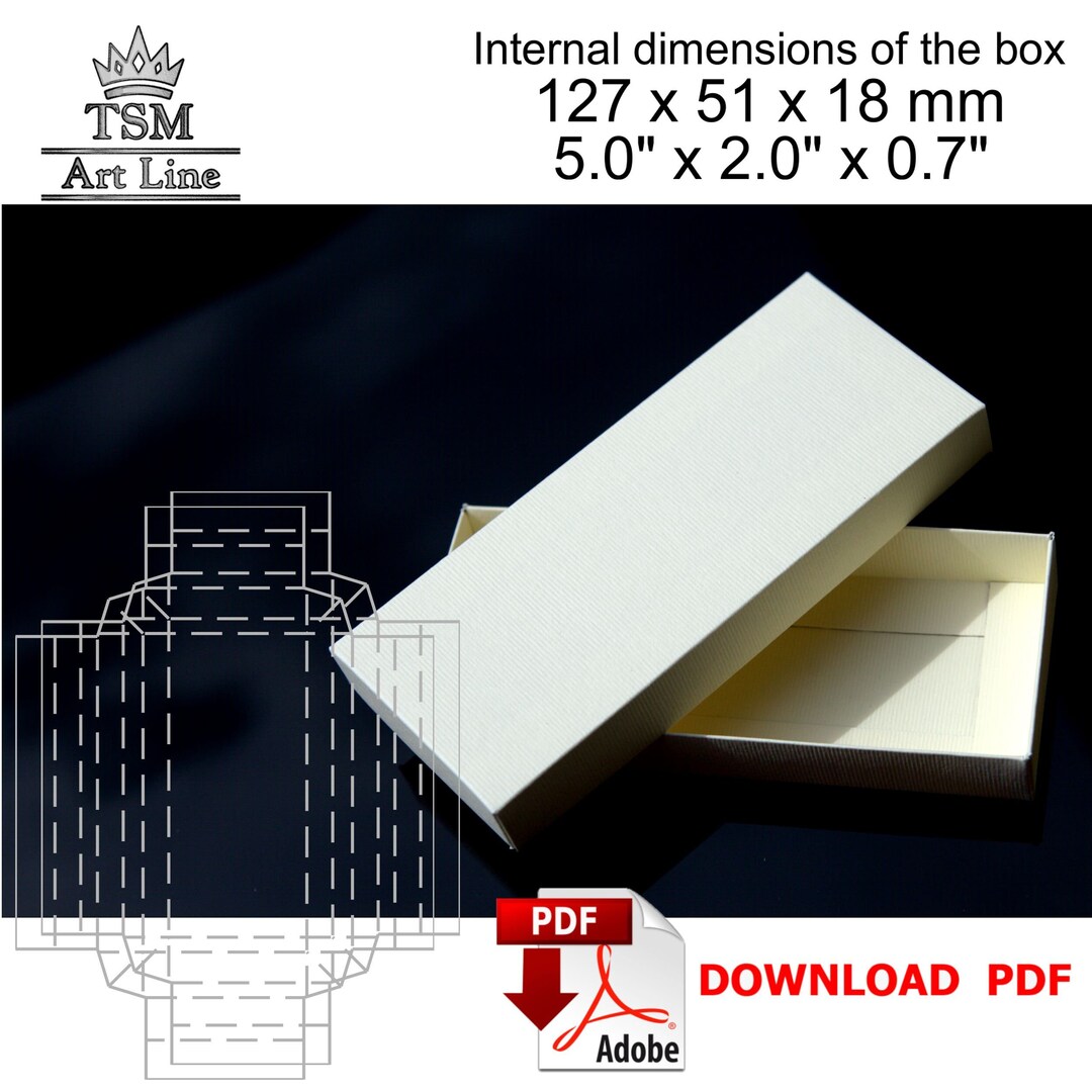 Digital Download Handmade Paper Box Template. Small Paper Easy Cut Gift ...