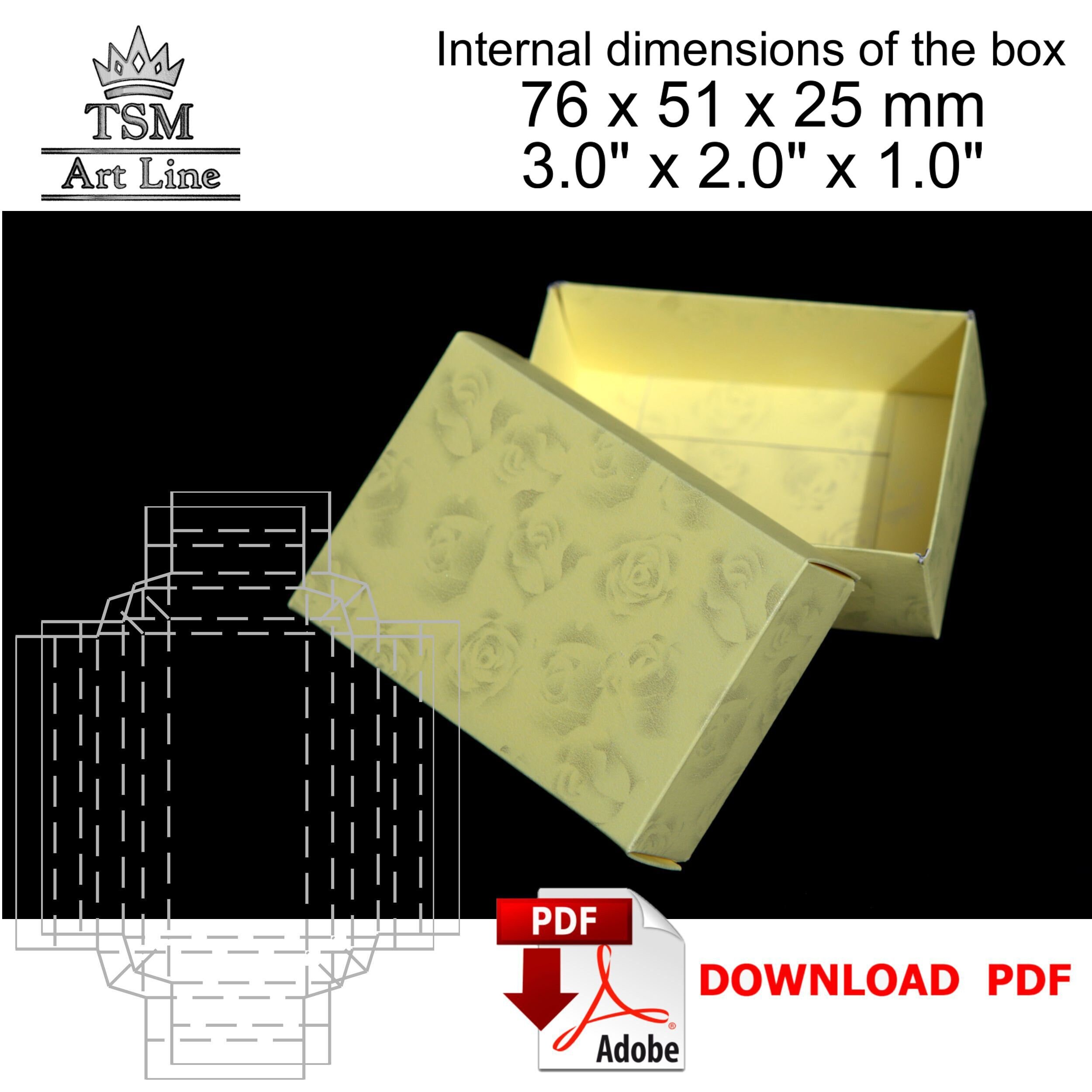 Digital Download Handmade Paper Box Template. Small Paper Easy Cut Gift ...