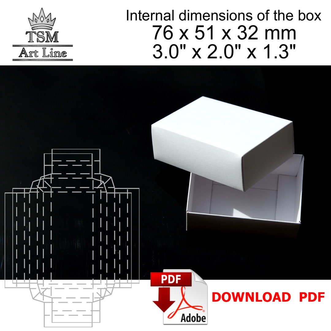 Digital Download Handmade Paper Box Template. Small Paper Easy Cut Gift ...