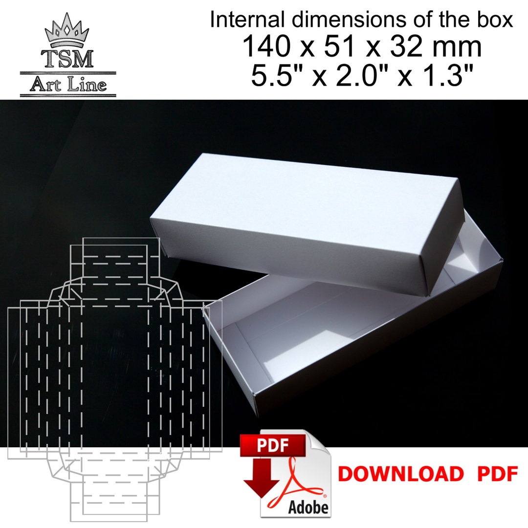 Digital Download Handmade Paper Box Template. Small Paper Easy Cut Gift ...