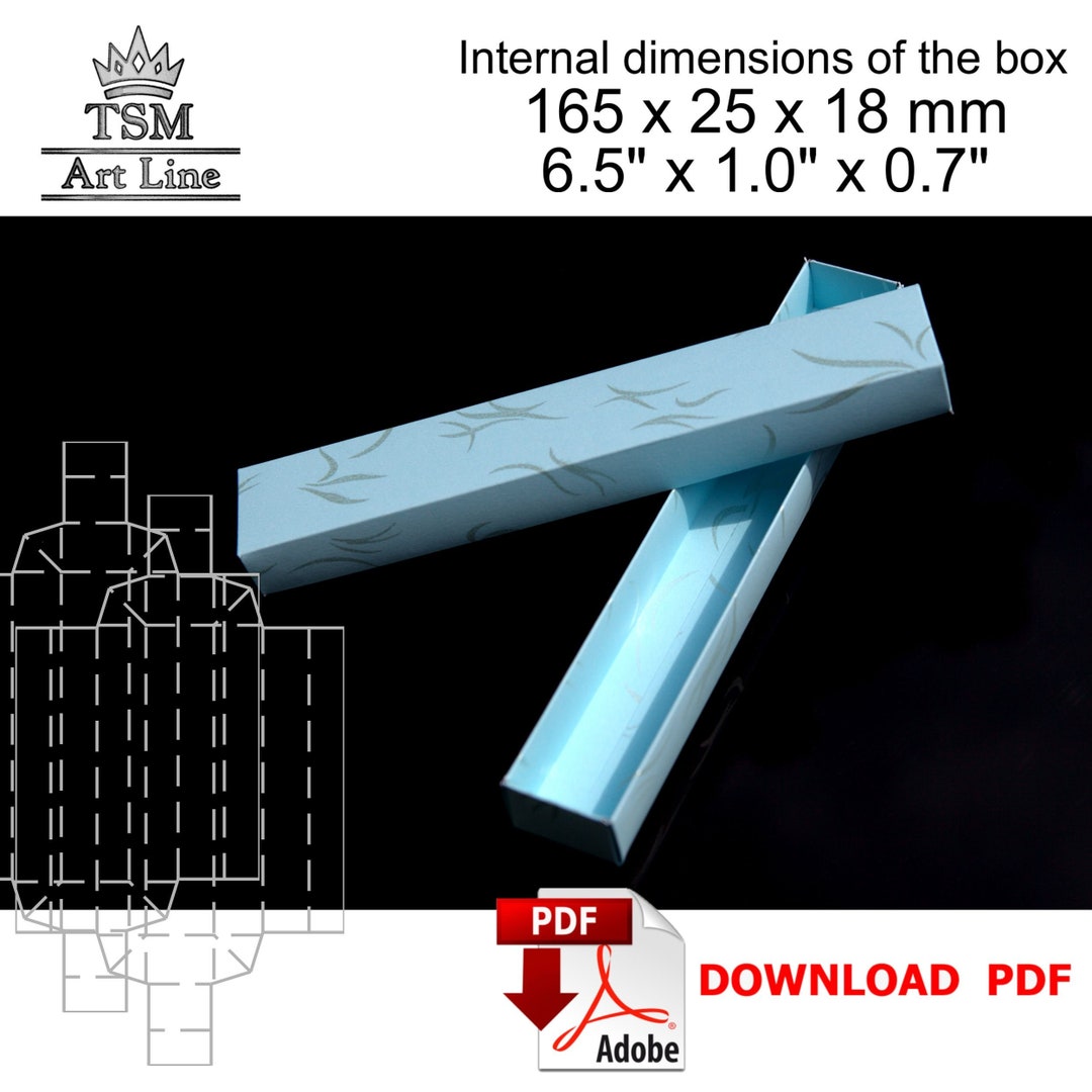 Digital Download Handmade Paper Box Template. Small Paper Easy Cut Gift ...