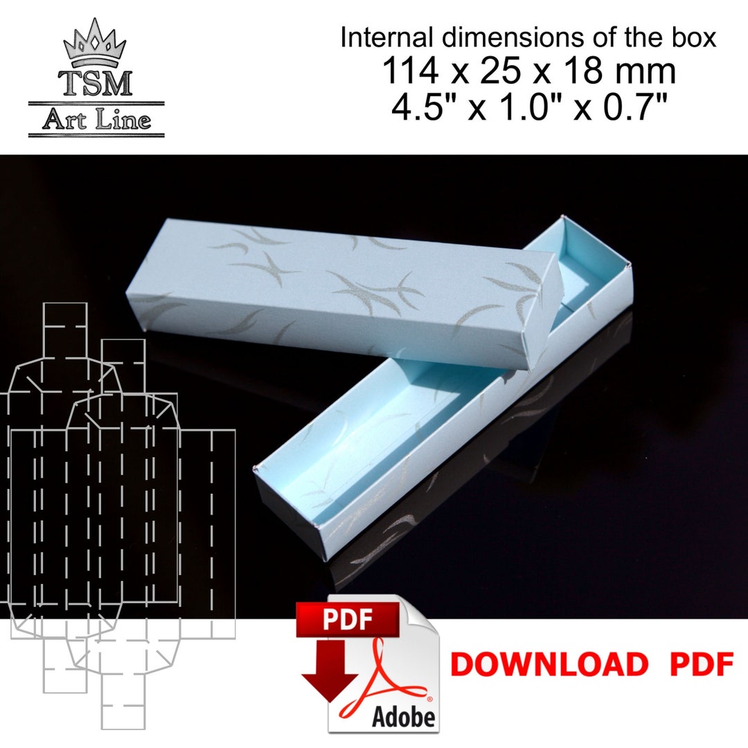 Digital Download Handmade Paper Box Template. Small Paper Easy Cut Gift ...