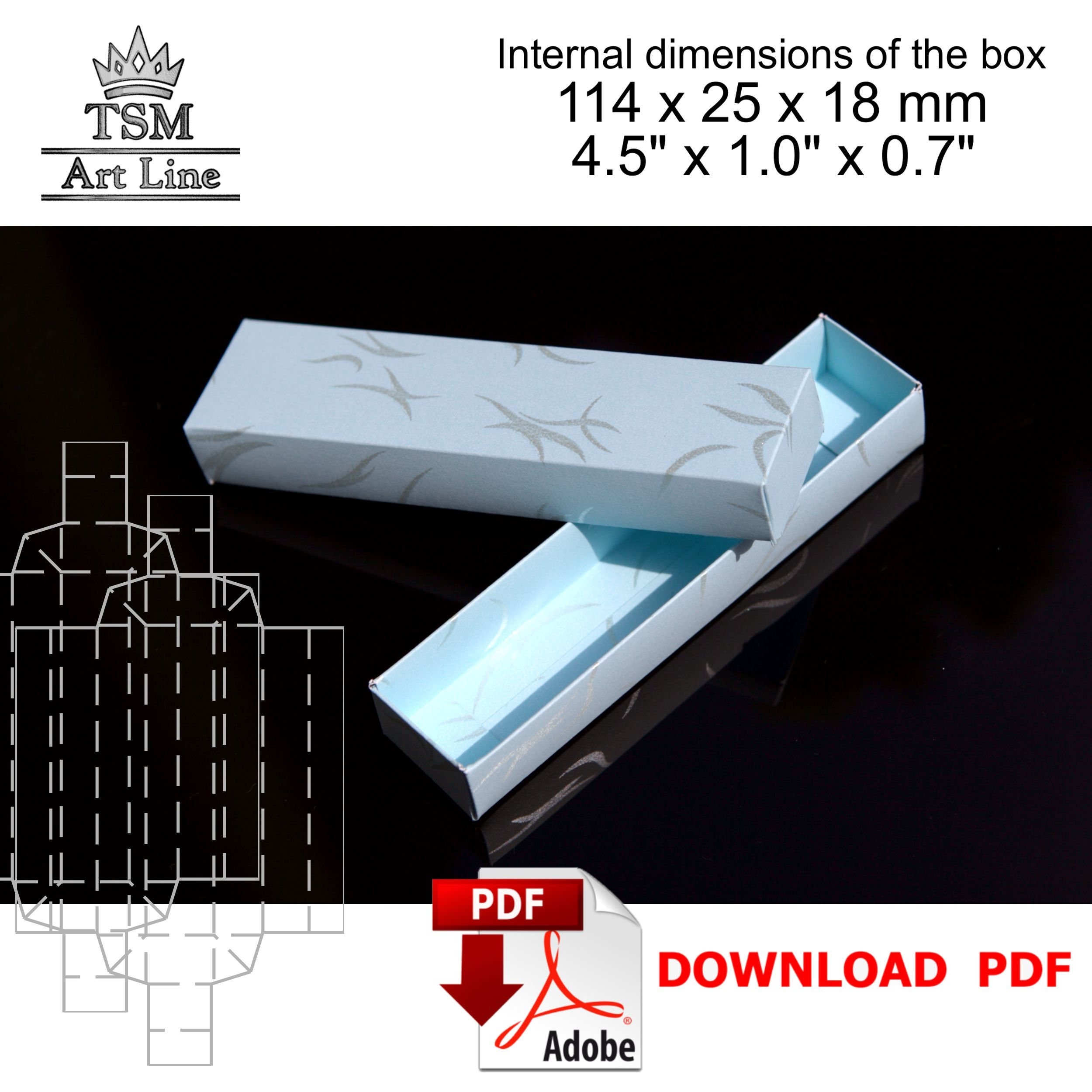 Digital Download Handmade Paper Box Template. Small Paper Easy Cut Gift ...