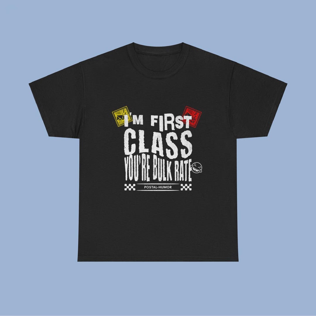 Postal Humor Unisex Tee: First Class Bulk Rate Design - Etsy