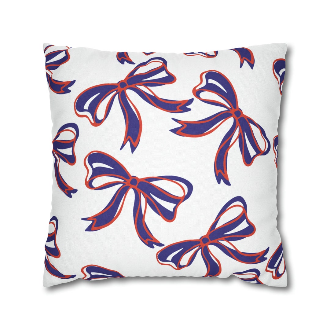 Trendy Bow College Pillow Cover Dorm Pillow, Graduation Gift, Bed Party ...