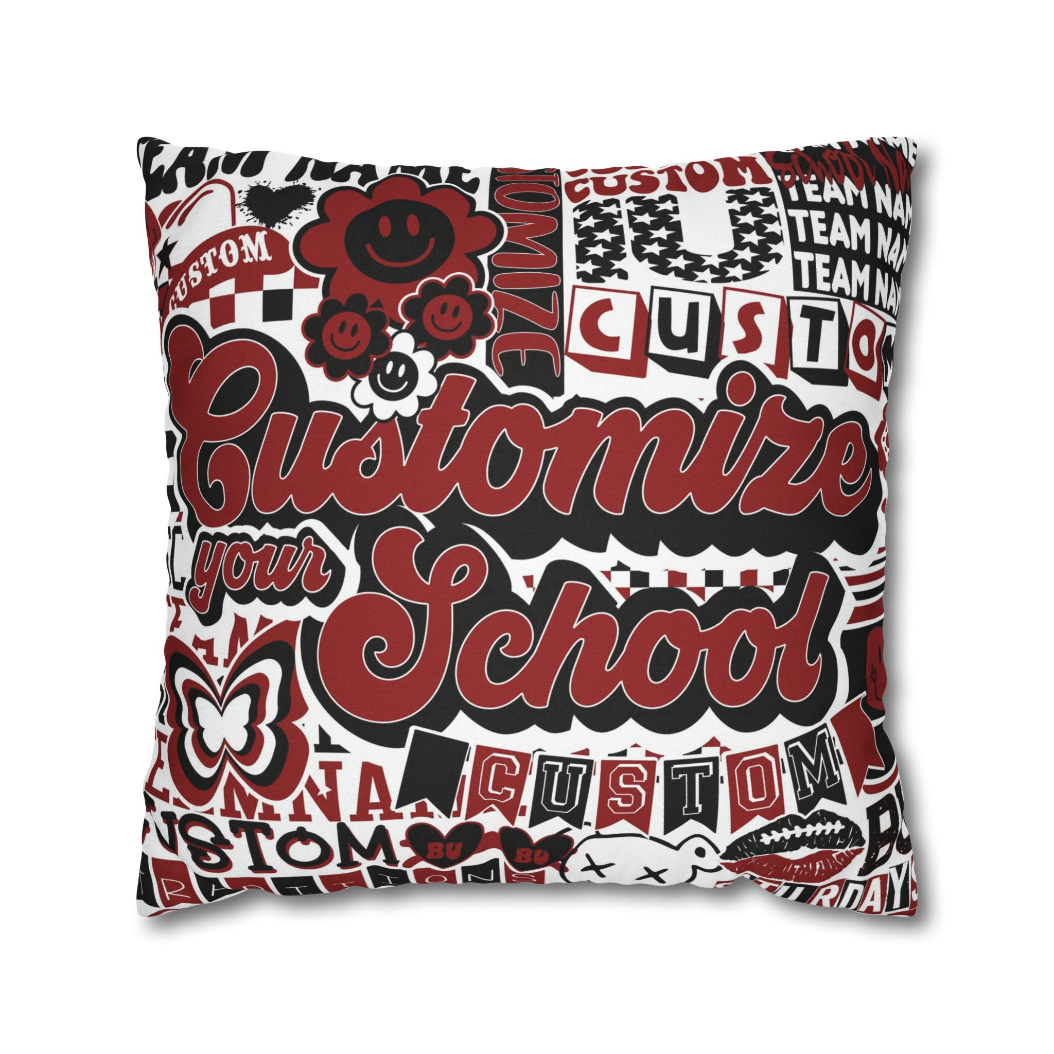 College Pillow Cover - Bed Party Collage Pillow Cover - College Pillow ...