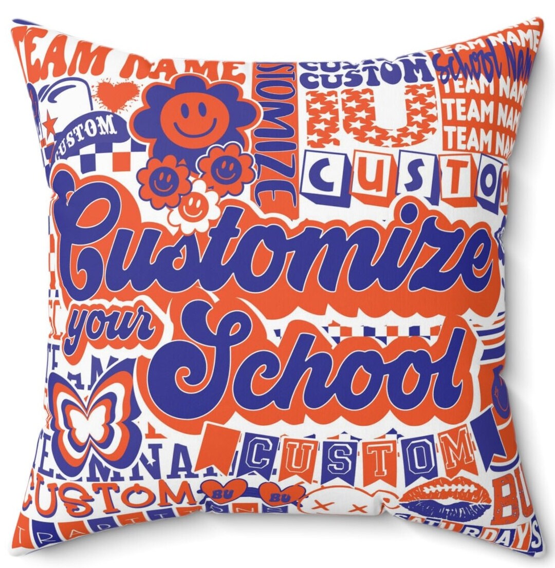 Custom College Pillow Cover – Dorm Decor, Bed Party Accessory - Etsy