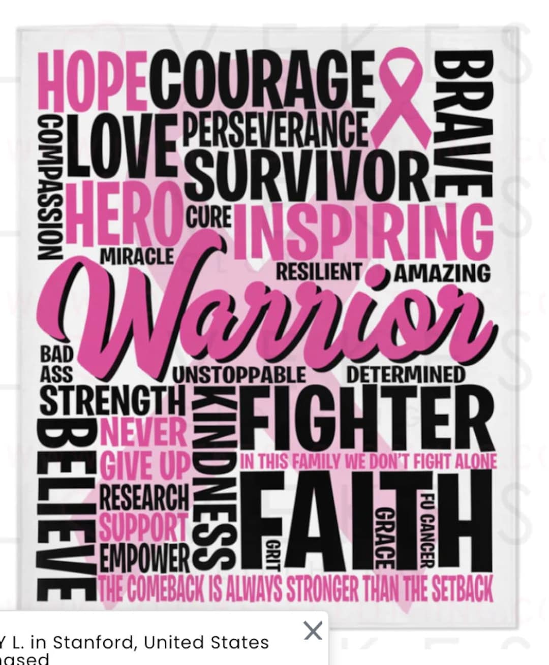 Breast Cancer Blanket | Personalized Chemo Blanket | Cancer Awareness ...