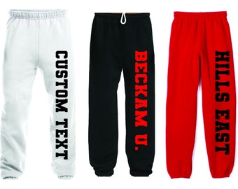 Custom College Sweatpants College Apparel College Gear Varsity Sweats ...
