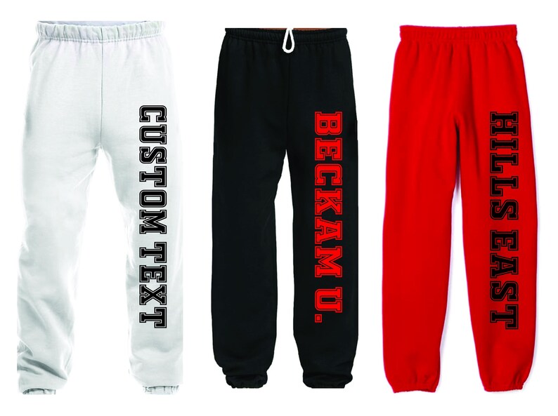 Custom Sweatpants – Personalized College Sweatpants | Wide Leg or ...