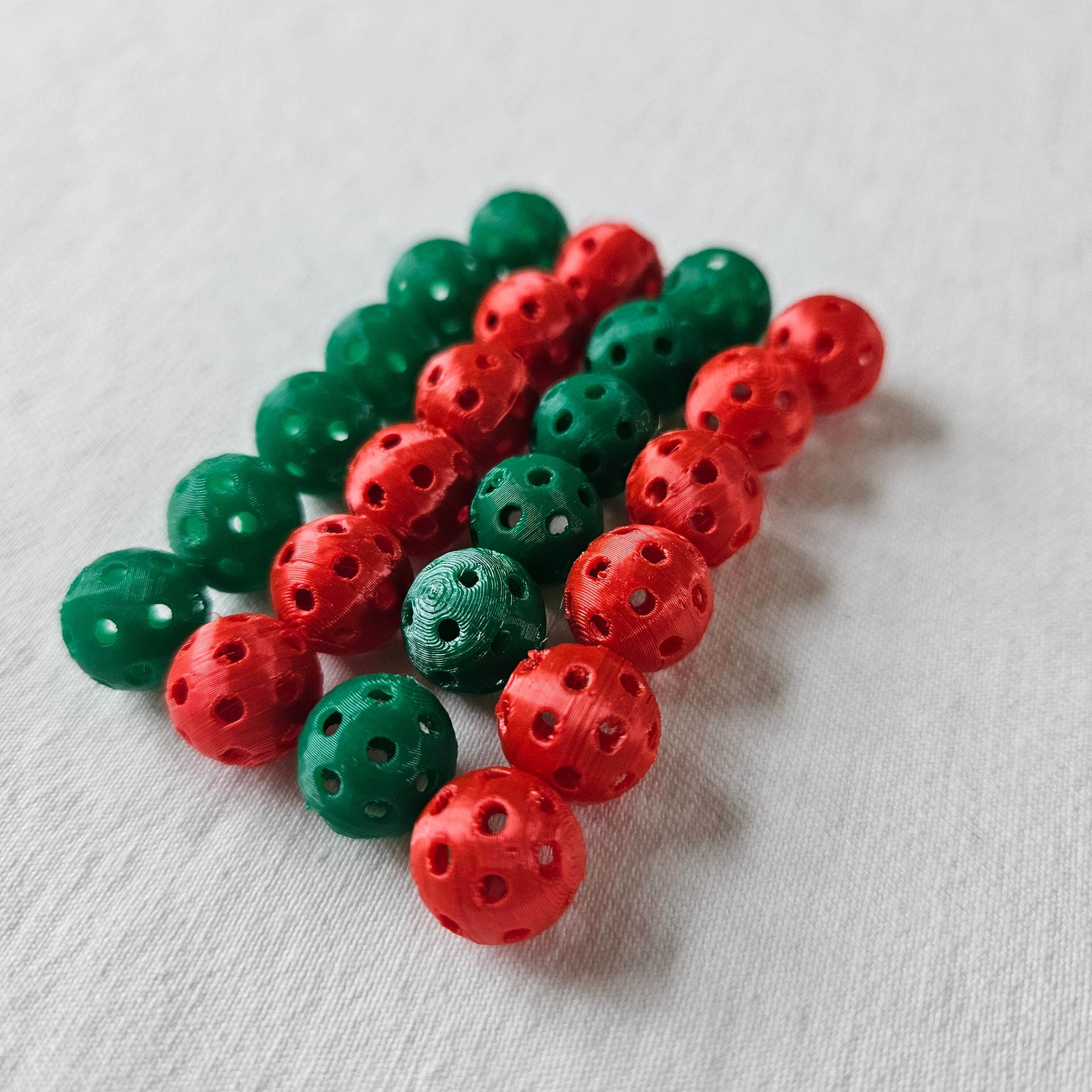 24 Mini Pickleball Beads 12mm for Christmas Pickleball Gifts, Cute ...