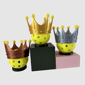 Mini Pickleball Tournament Crowns: Gold, Silver & Bronze Champion ...