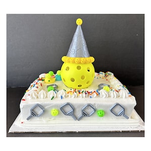 Pickleball Cake Topper: Birthday Party Pack With Mini Paddles & Balls ...