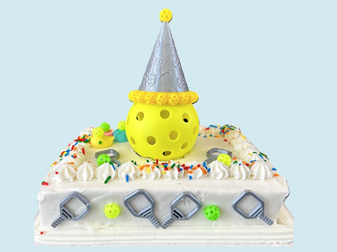Pickleball Cake Topper: Birthday Party Pack With Mini Paddles & Balls ...