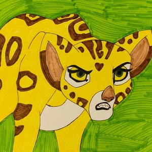 Fuli the Lion Guard Freehand Drawing - Etsy