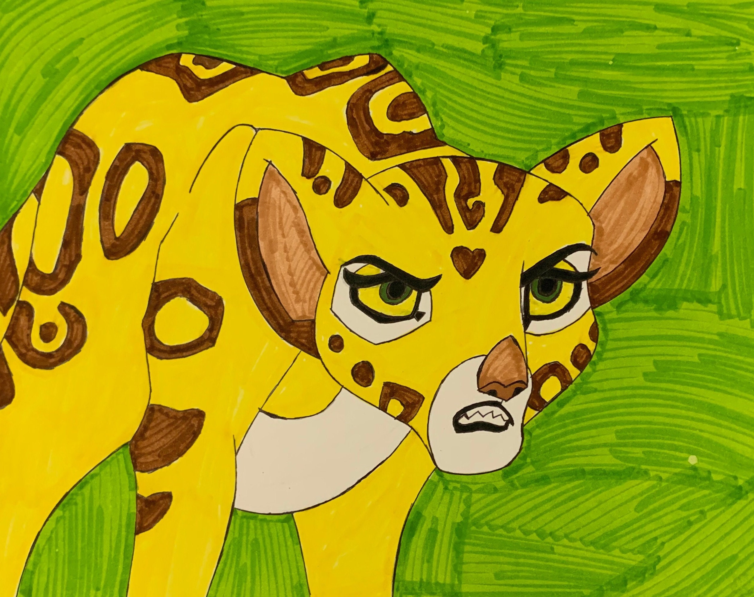 Fuli the Lion Guard Freehand Drawing - Etsy