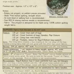 Miranda Day Bag Pattern by Joan Hawley of Lazy Girl Designs - Etsy