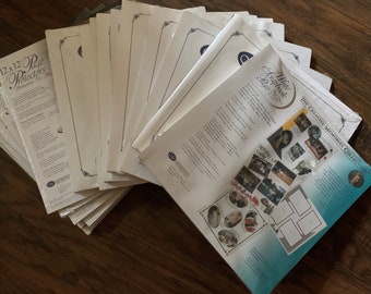 NOS Creative Memories FAMILY TREE CHART PAPER Natural Black Spargo ...