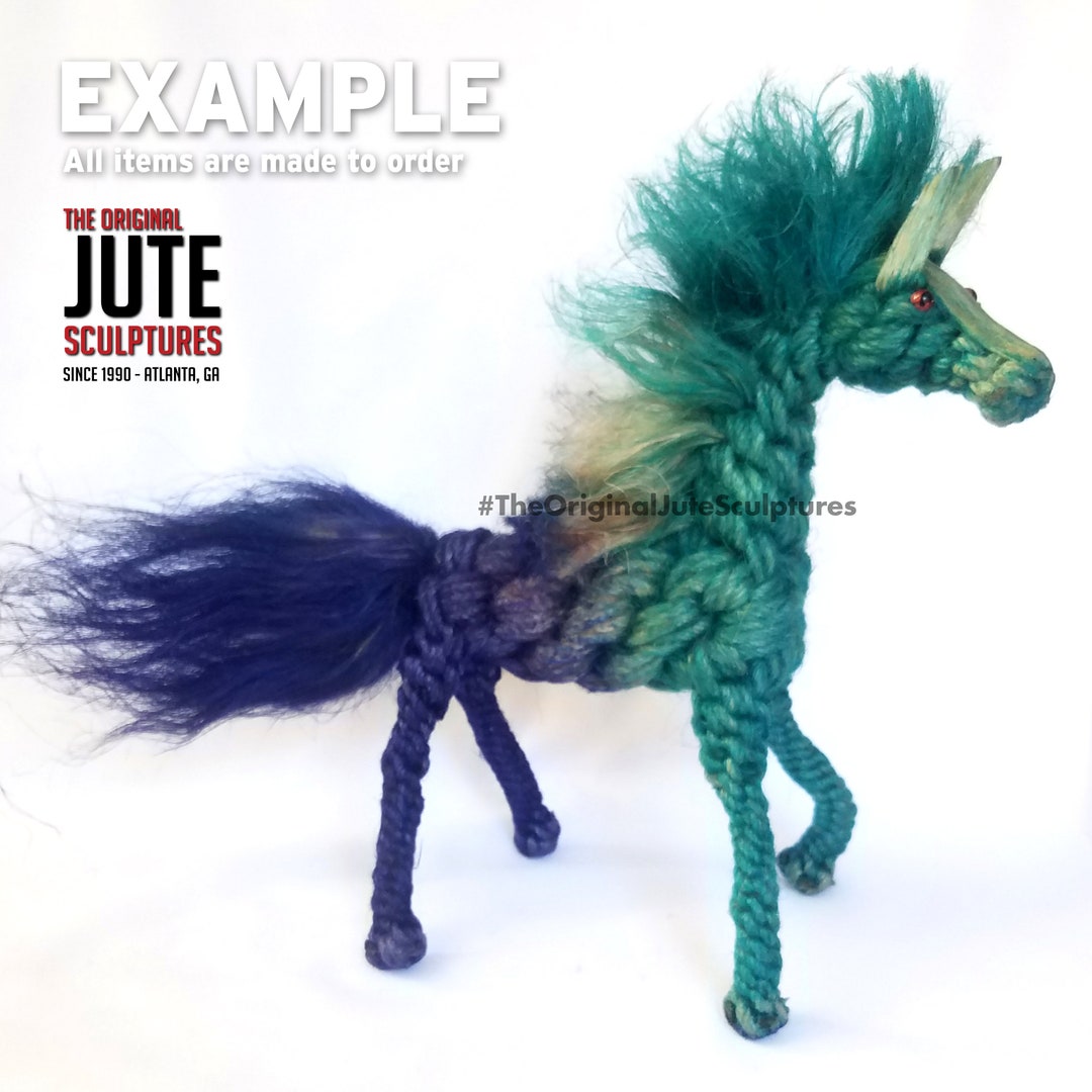 Jute Horse - Medium - Color Blended - Symbol of Love, Loyalty, Mobility ...