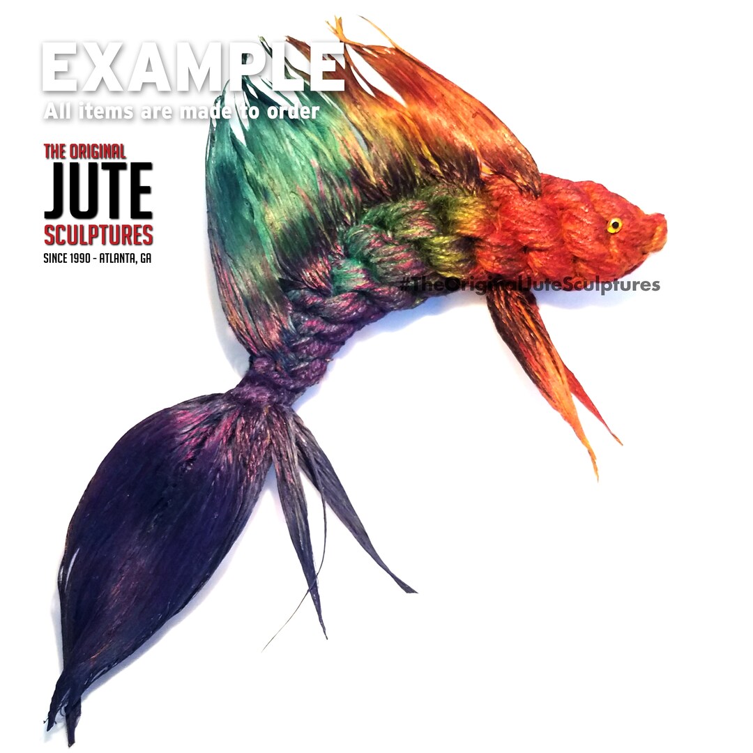 Jute Betta Fish - Color Blended - Symbol of Independence, Defiant ...