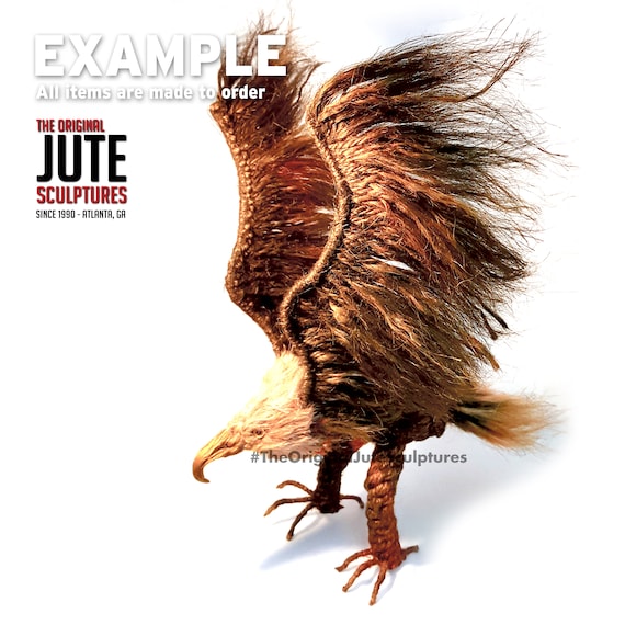 Jute Bald Eagle Large Color Blended symbols of supreme | Etsy