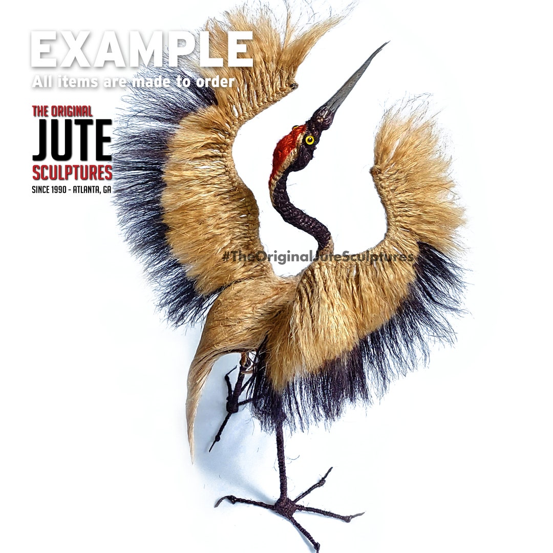Jute Japanese Crane - Color Blended - Symbol of Happiness, Eternal ...