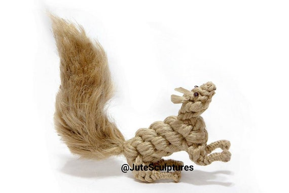 Jute Squirrel Medium Symbols of Ambition Joy - Etsy