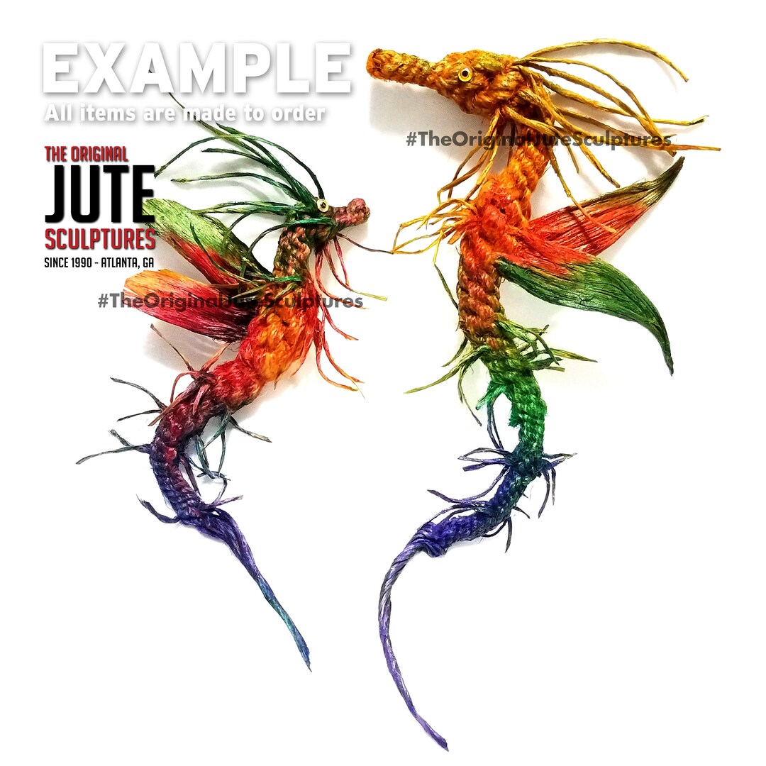 Jute Seahorse Color Blended - 1 Pc - Symbol of Charm, Good Fortune ...