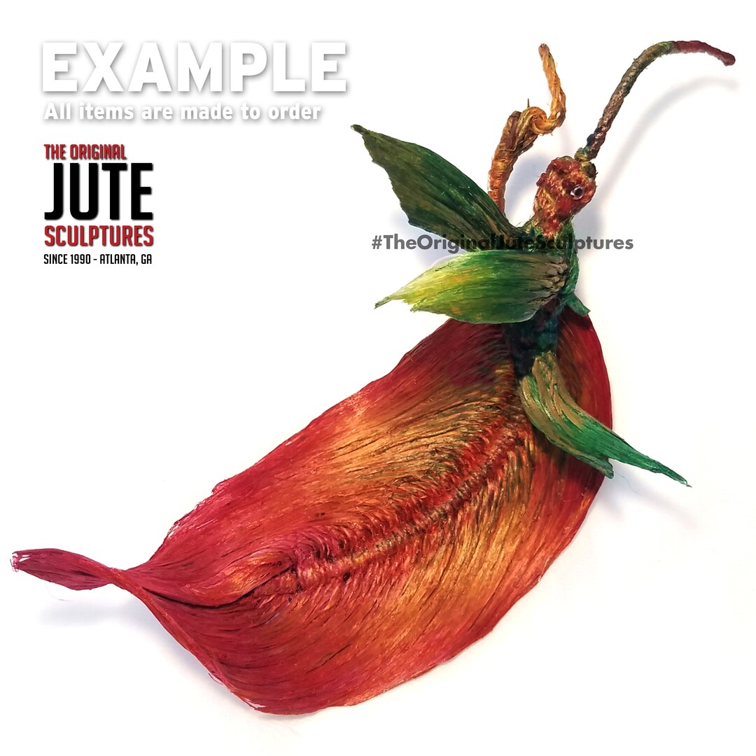 Jute Hummingbird on Leaf - Symbol of Joy, Happiness, Positive Energy ...